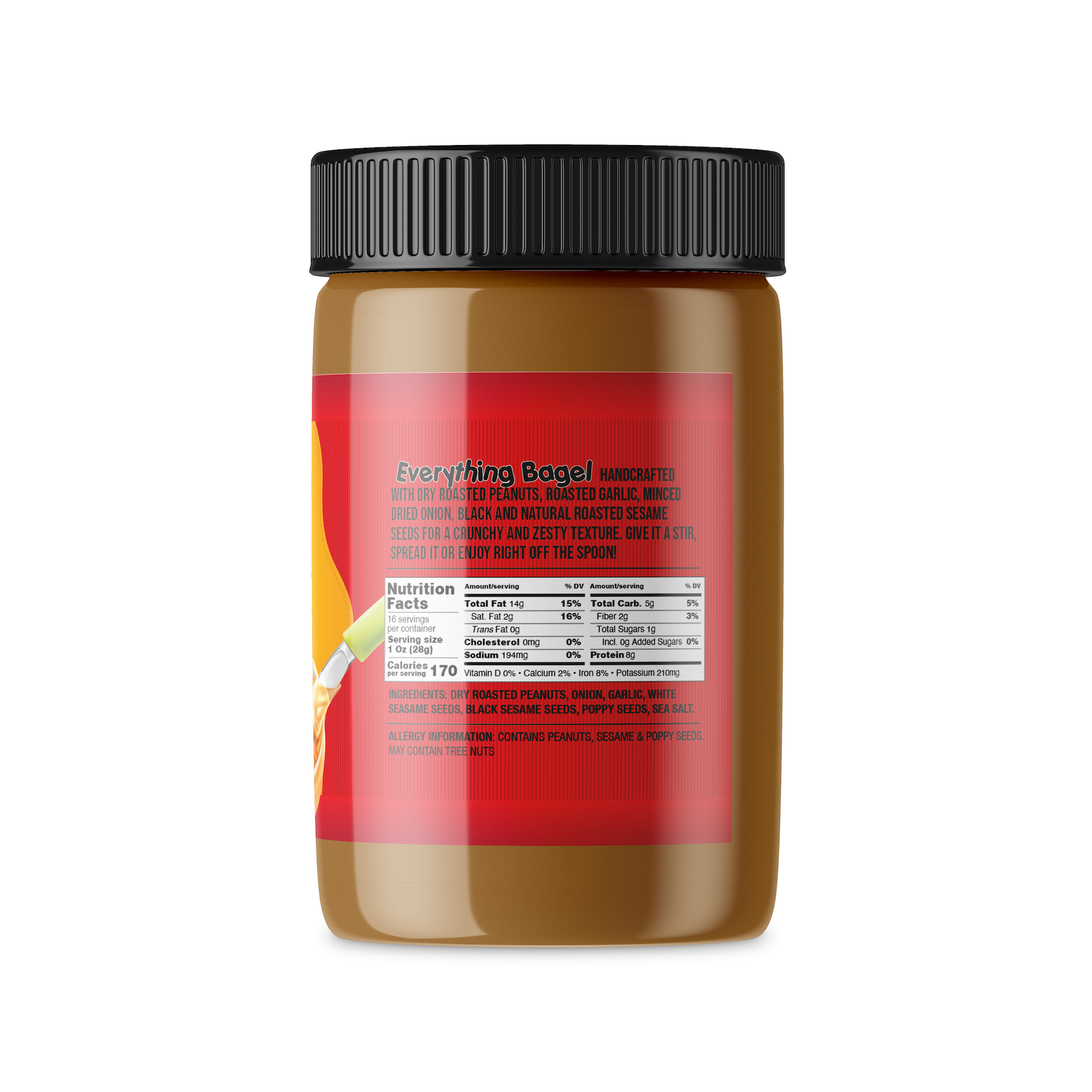 Onion Bagel With Peanut Butter